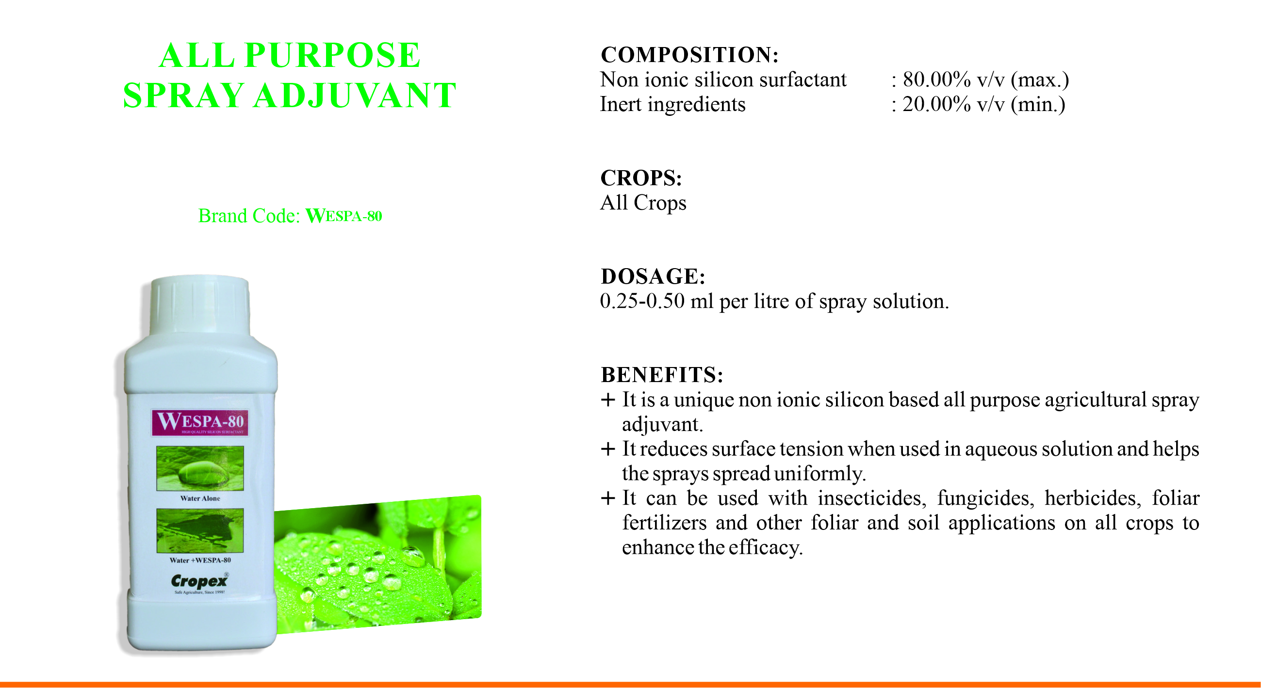 Specialty Adjuvants | Cropex - Best Organic Agri Product